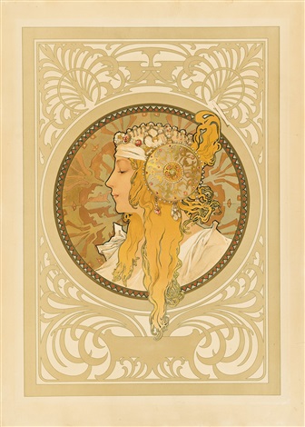 BYZANTINE HEADS. Two decorative panels by Alphonse Mucha on artnet